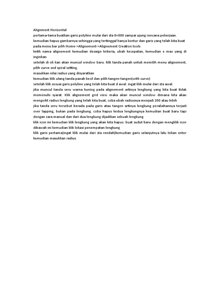 Panduan Membuat Alignment Horizontal | PDF | Metode & Bahan Ajar