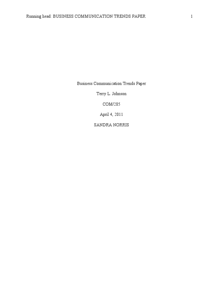 New Trends in Business Communication | PDF | Communication | Human Nature