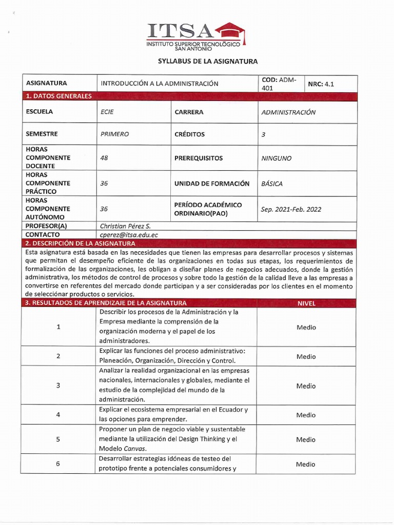 ADM-401 Introducción A La Administración | PDF