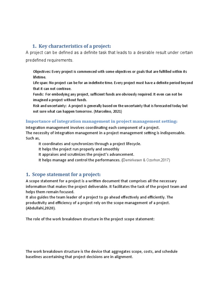 Key Characteristics of Project Management | PDF | Project Management | Risk