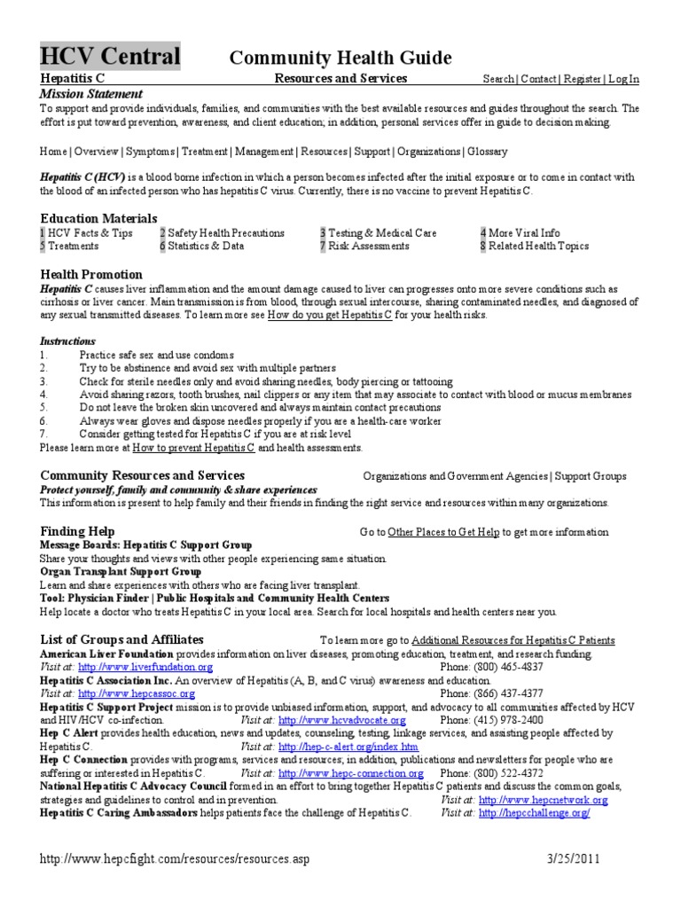 HCV Central | PDF | Hepatitis C | Hepatitis C Virus