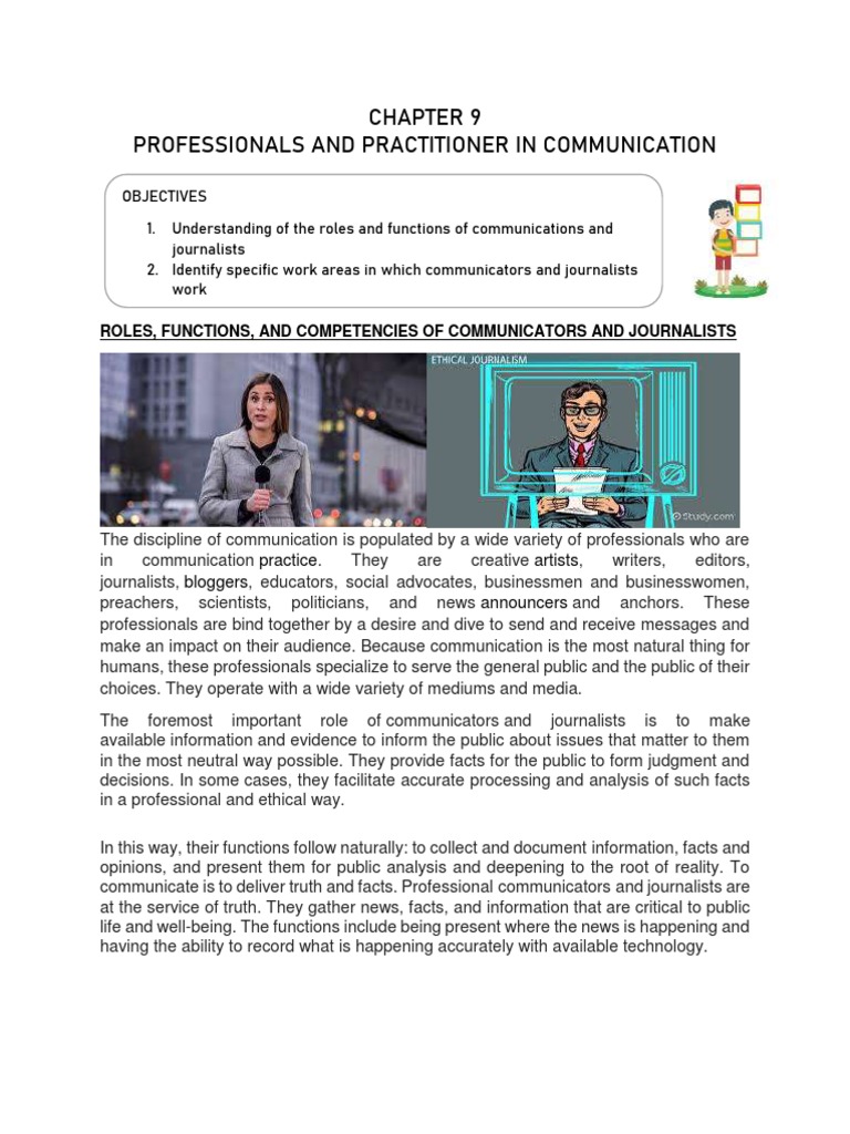 Chapter 9 Professionals and Practitioner in Communication | PDF ...