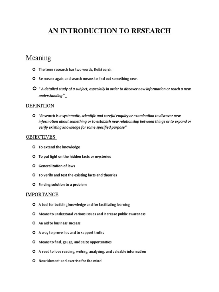 Overview of Research Types and Importance | PDF | Quantitative Research ...