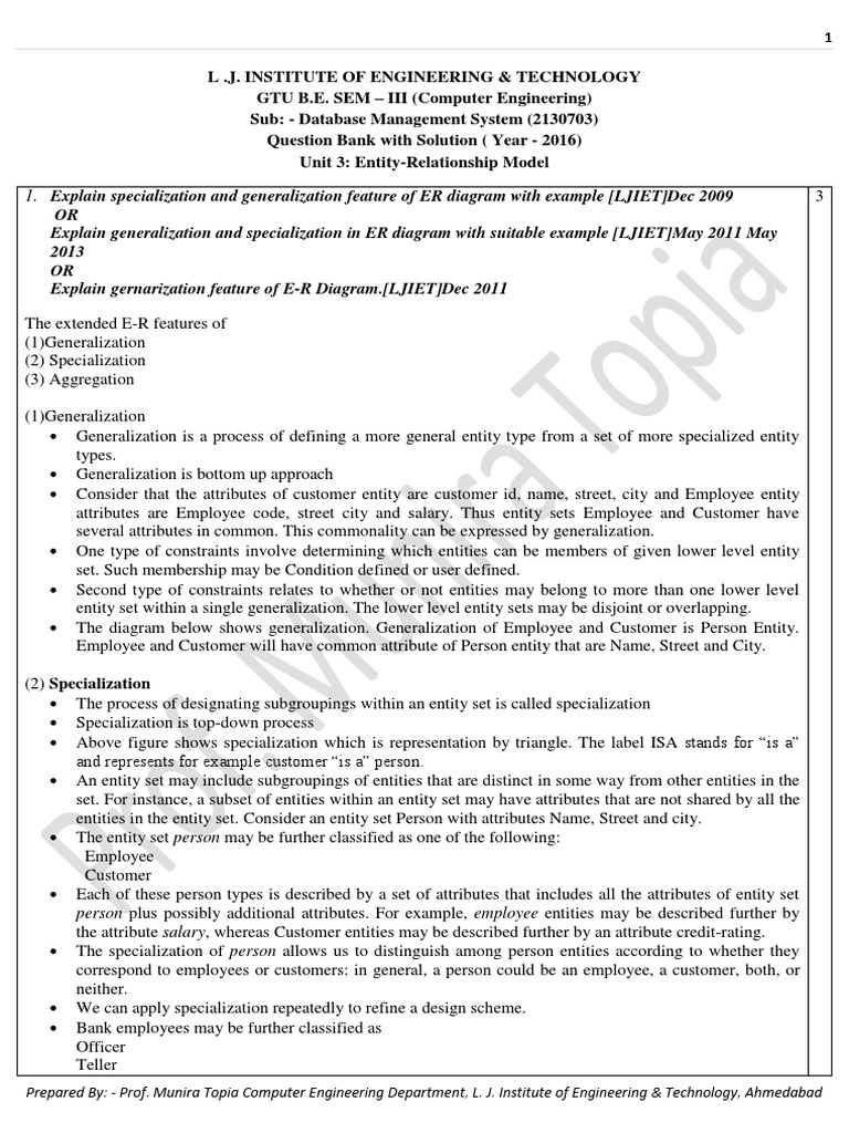 2.entity Relationship Model | PDF | Relational Database | Relational Model