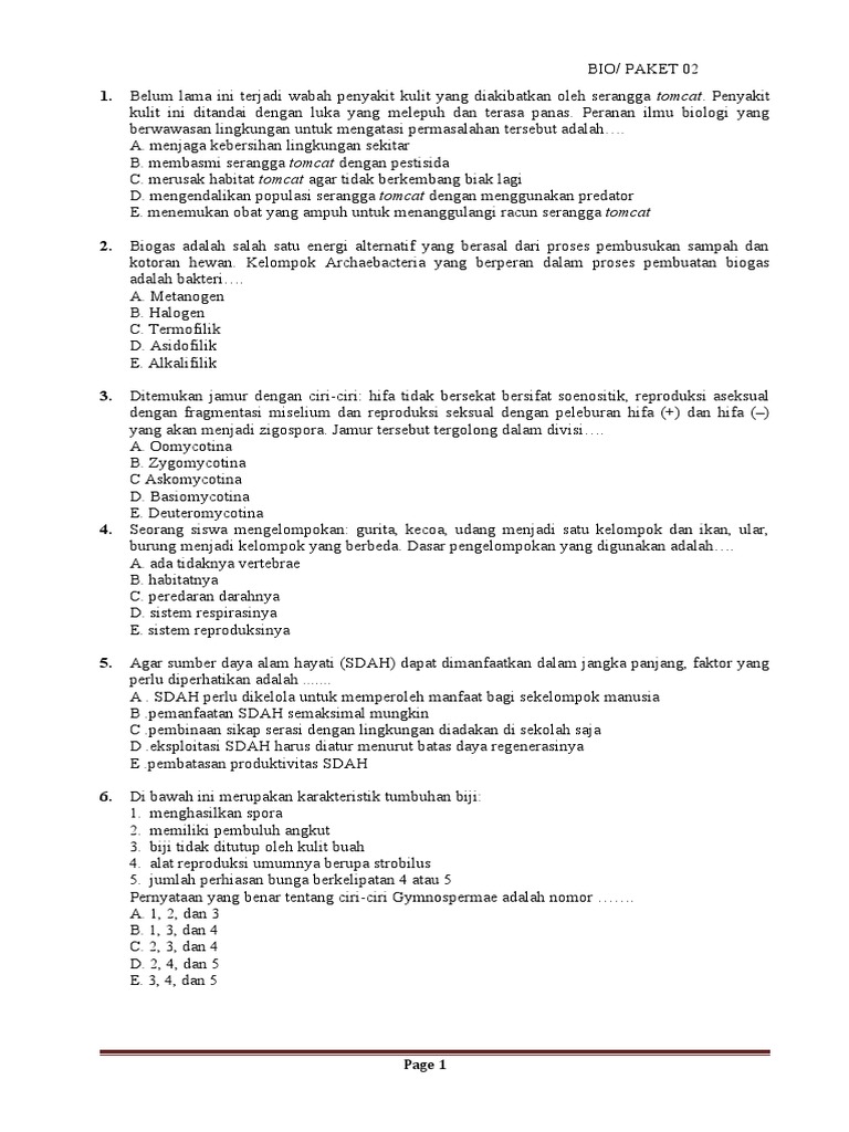 Soal Tryout Paket B | PDF