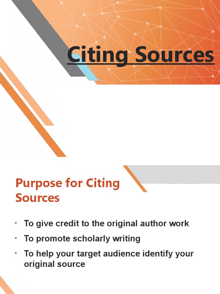 Citing Sources | Download Free PDF | Citation | Apa Style