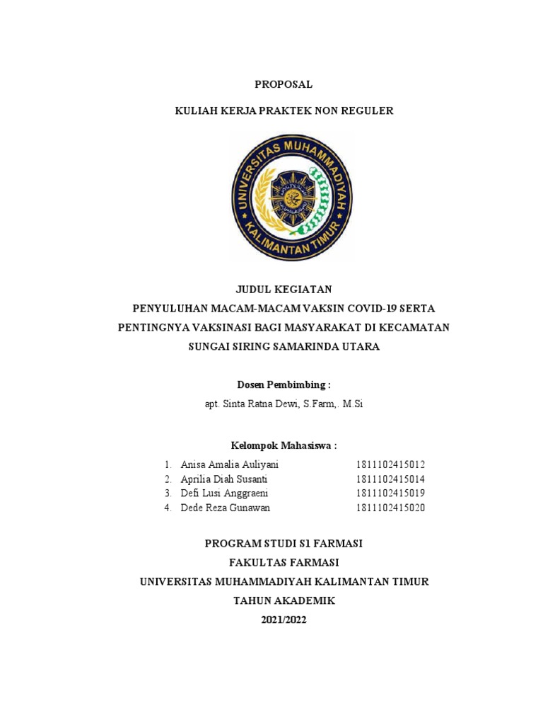 Proposal Kegiatan Pengabdian Masyarakat | PDF