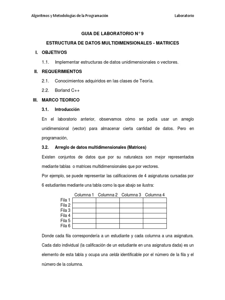 Lab9 Matrices | PDF | Estructura de datos de matriz | Ingeniería de software