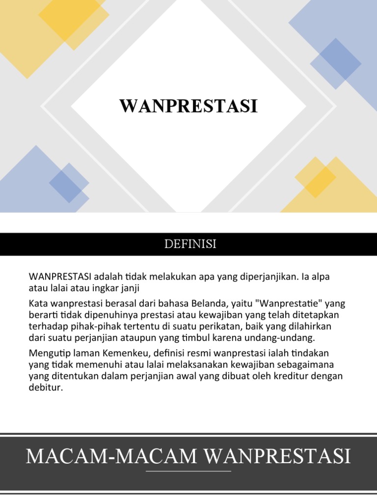 Wanprestasi | PDF | Bisnis