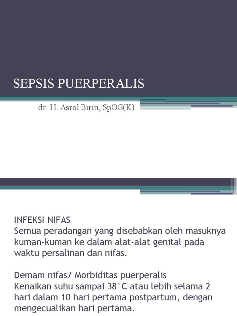 Infeksi Nifas dan Sepsis Puerperalis | PDF