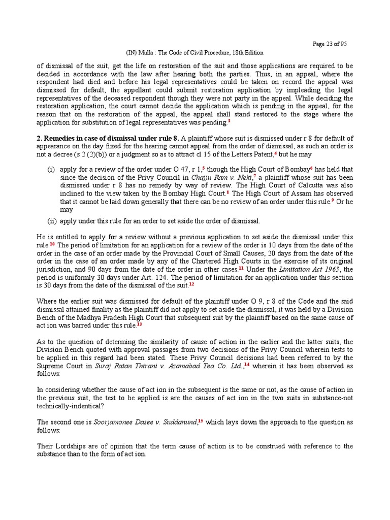 Mulla CPC Volume 2 Remedies | PDF | Lawsuit | Appeal