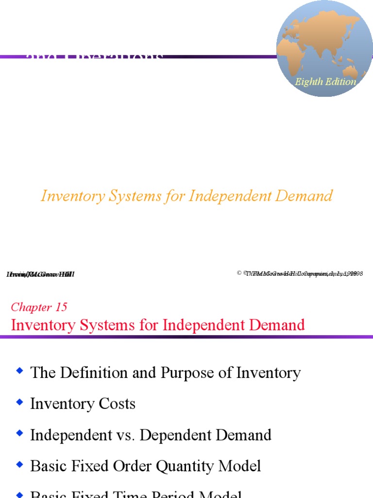 Ch15 - Inventory Systems For Independent Demand | PDF | Inventory ...