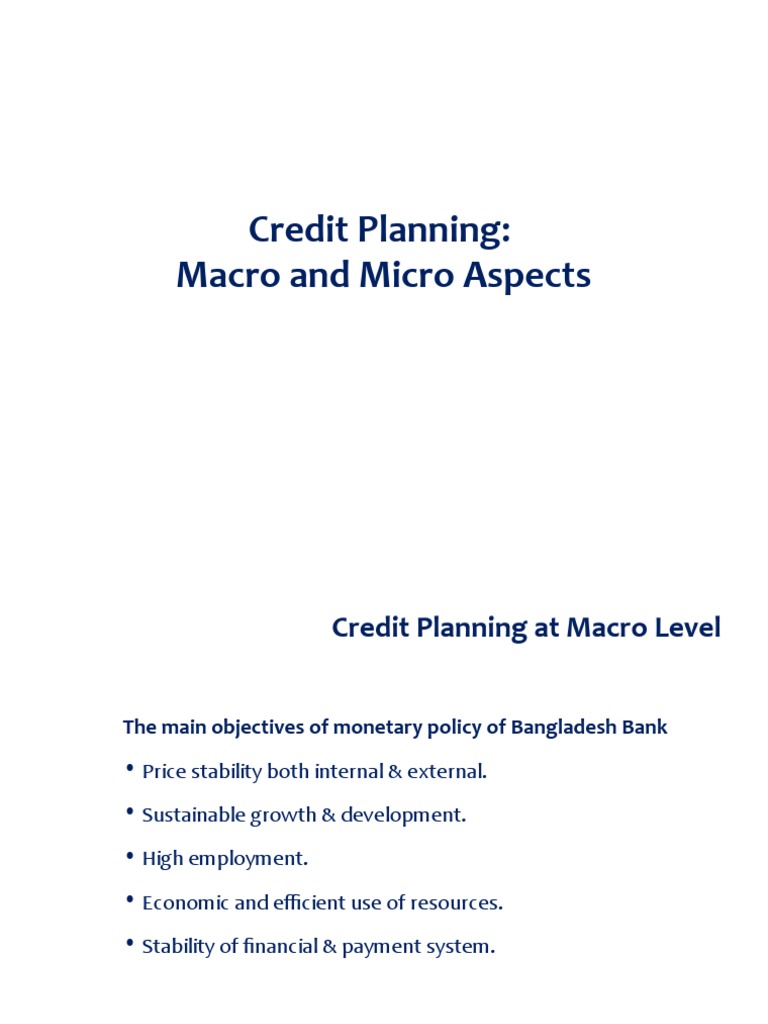 Credit Planning | PDF | Macroeconomics | Money Supply