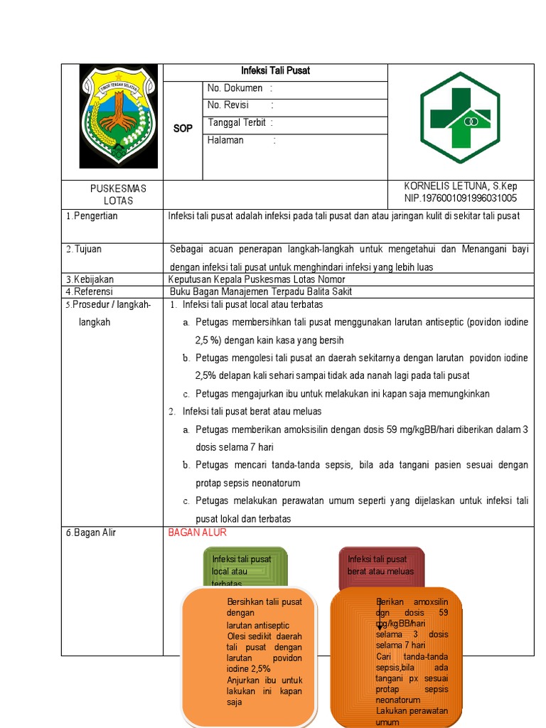 SOP Infeksi Tali Pusat | PDF