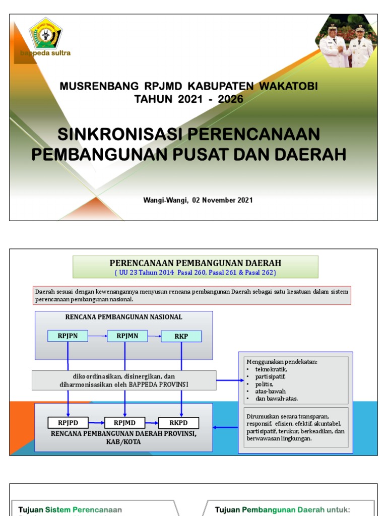 Bahan Musrenbang RPJMD Kab Wakatobi 2021 | PDF