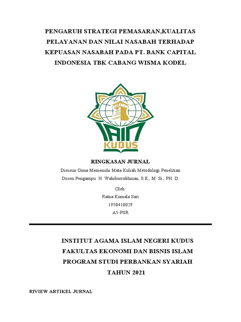 Contoh Review Jurnal | PDF | Karier & Perkembangan | Pengelolaan Keuangan & Uang