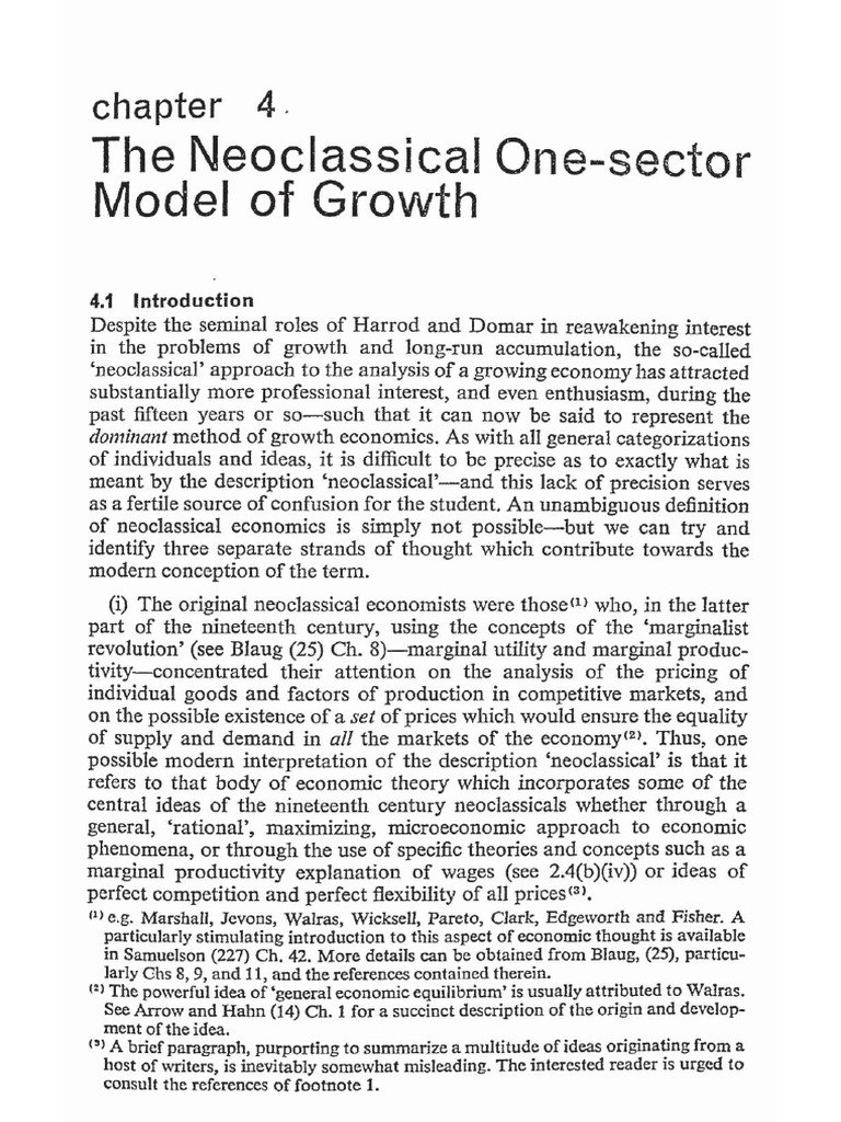 The Neoclassical One-Sector Model of Growth | PDF