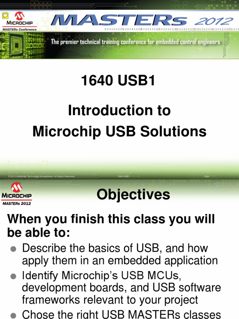 Introduction To Microchip USB Solutions | PDF | Usb | Microcontroller