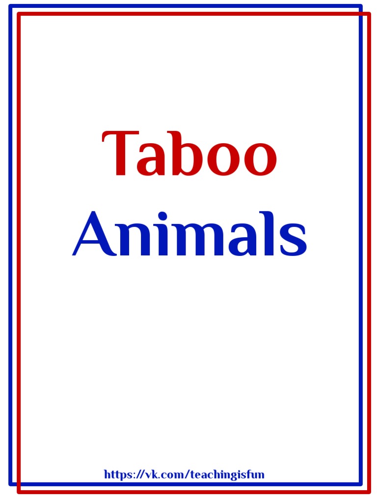 Taboo Animals Discover English 1 | PDF