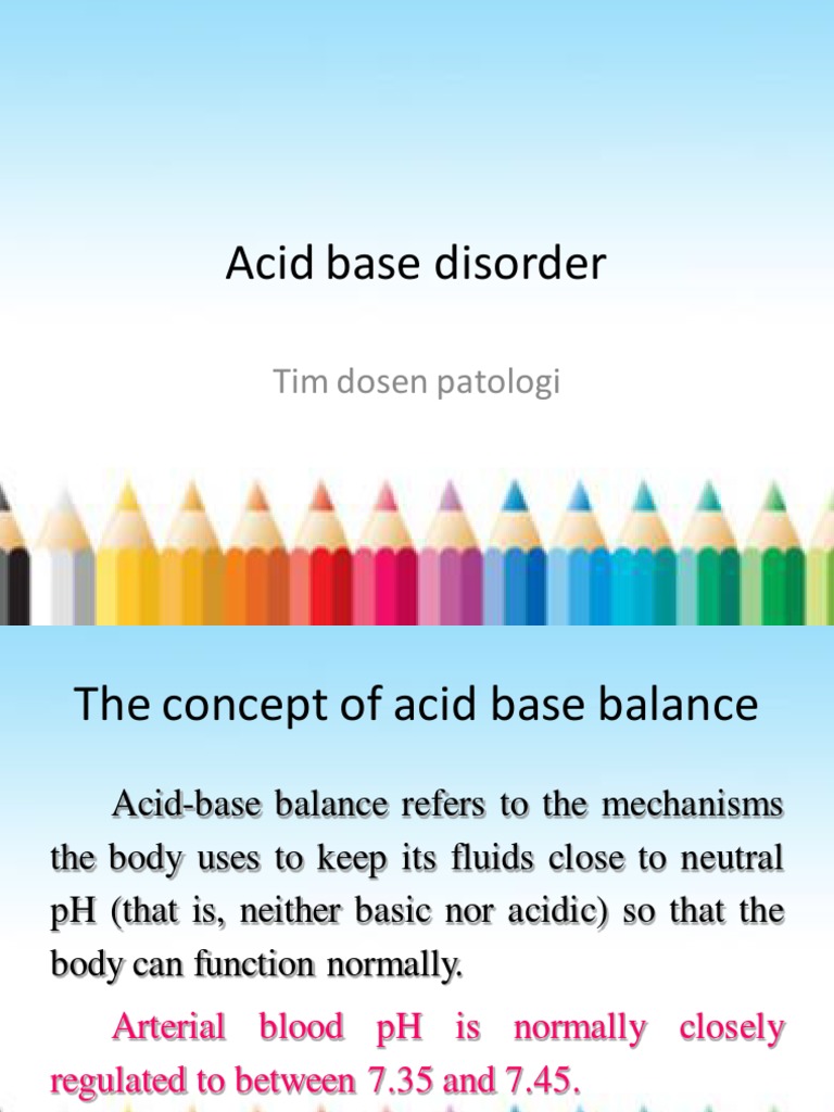 Acid Base Disorder | PDF | Kidney | Chemistry