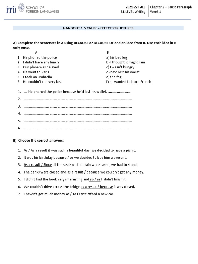 1.5 Cause - Effect Structures | PDF