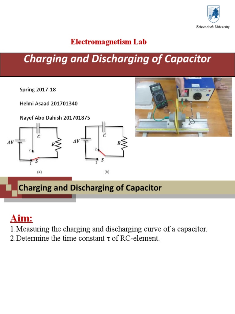 Charging and Discharging of Capacitor: Electromagnetism Lab | PDF ...