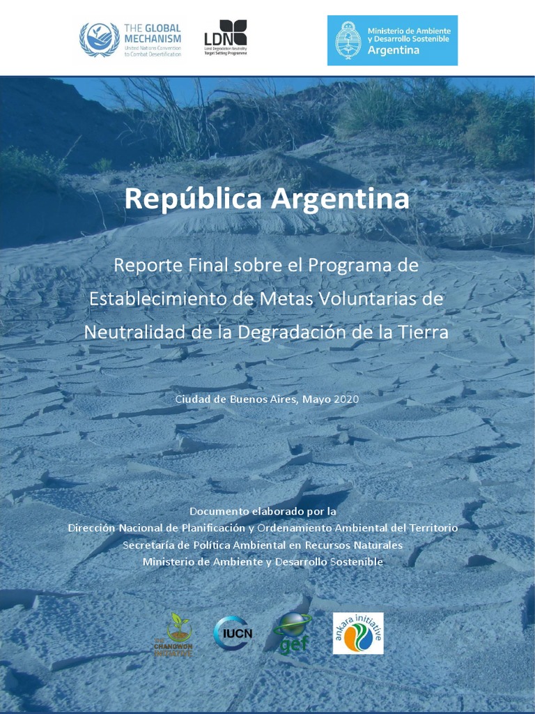 Argentina LDN TSP Final Report (Spanish) | PDF | Desarrollo sostenible | Los bosques