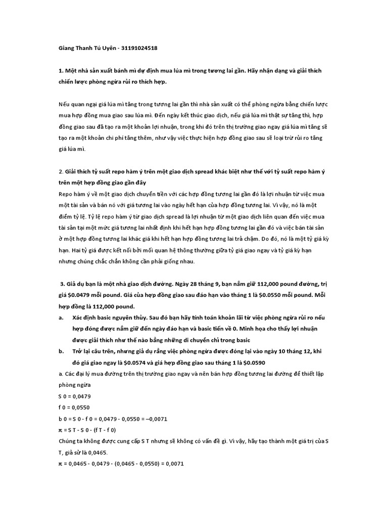 Giang Thanh Tú Uyên QTRRTC | PDF