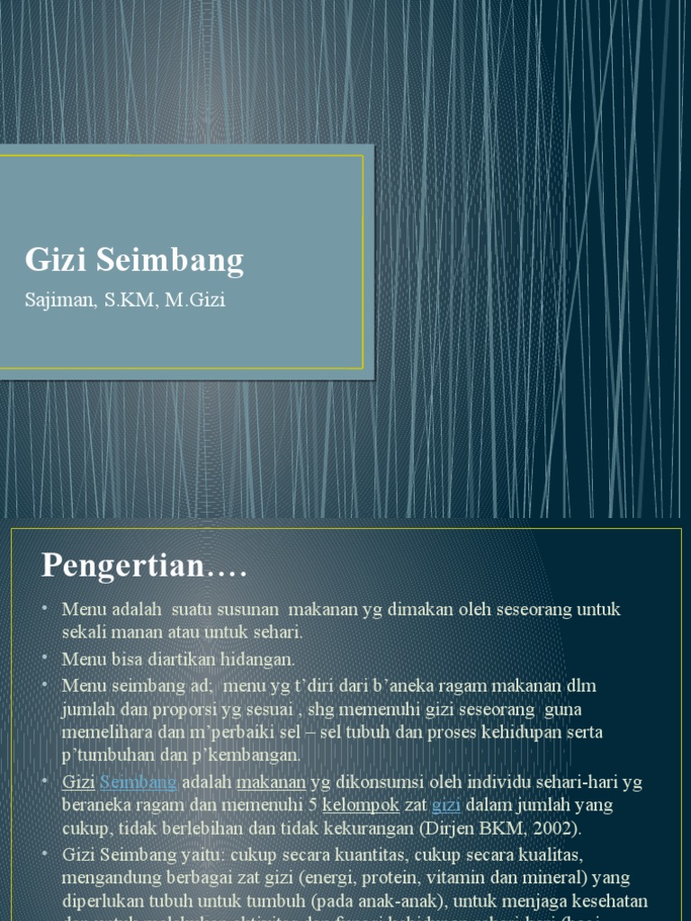Menyusun Menu Seimbang | PDF