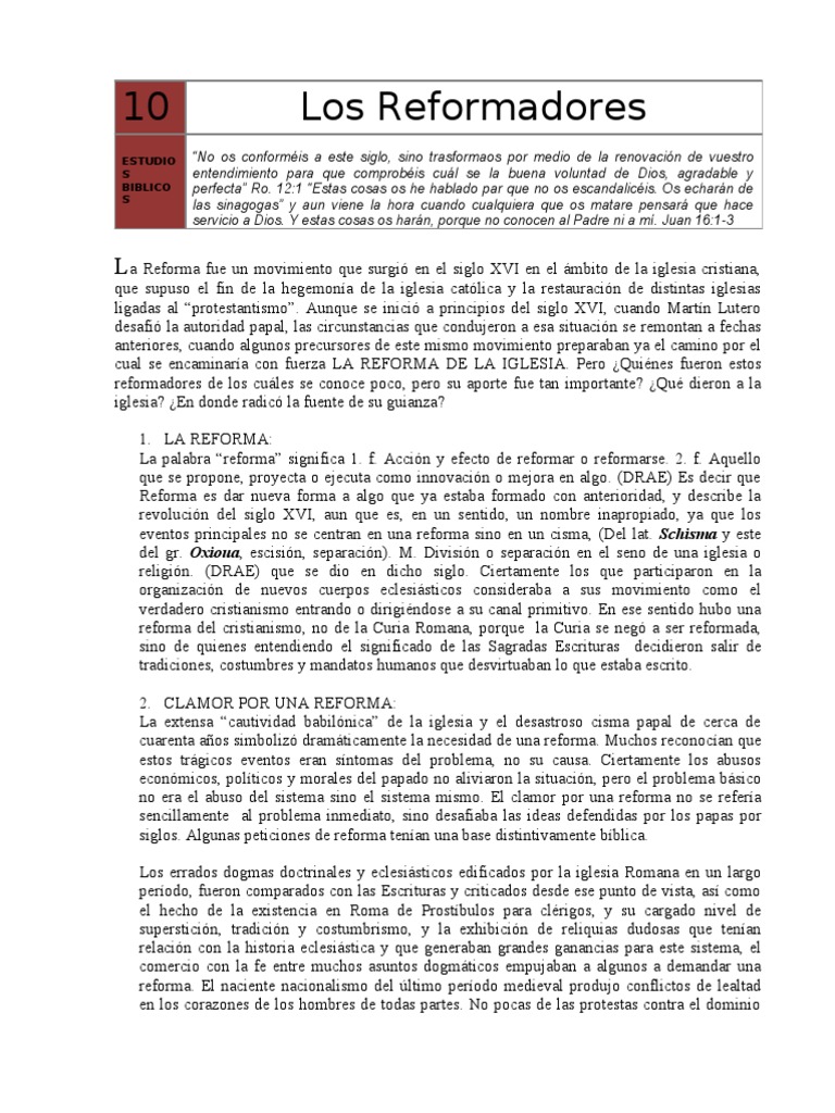 Los Reformadores | PDF | John Calvin | Martin Luther