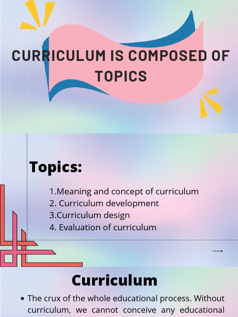 Understanding Curriculum Concepts | PDF | Curriculum | Evaluation