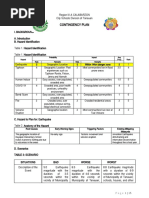 Earthquake Contingency Plan | PDF | Earthquakes | Hazards