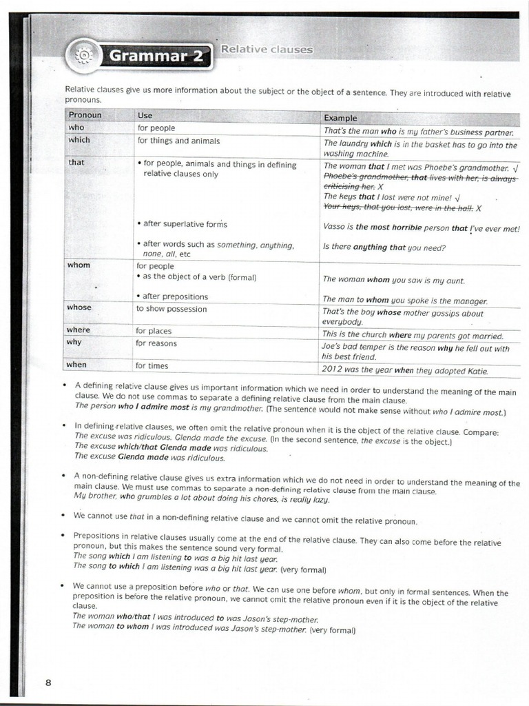 Relative Clauses b1+ Grammar | PDF