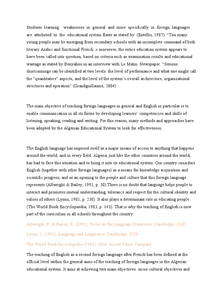 Students Learning Weaknesses in General and More Specifically in ...