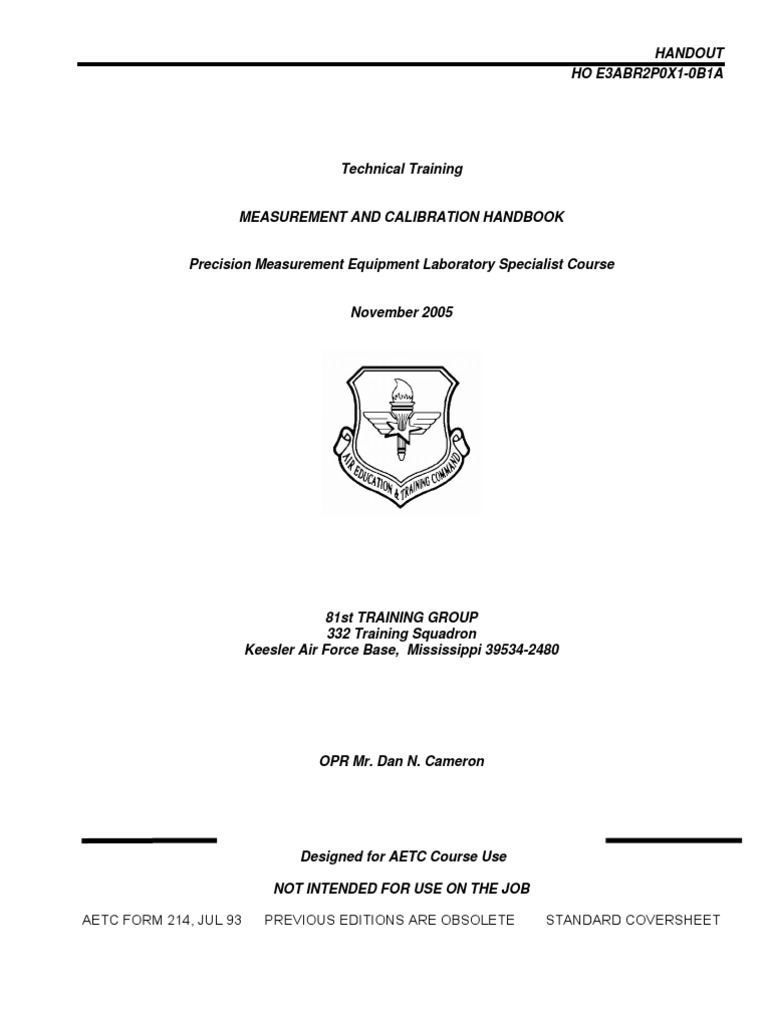 Metrology Handbook | PDF