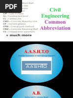 Civil Engineering Abbreviations List | PDF | Polyvinyl Chloride | Concrete