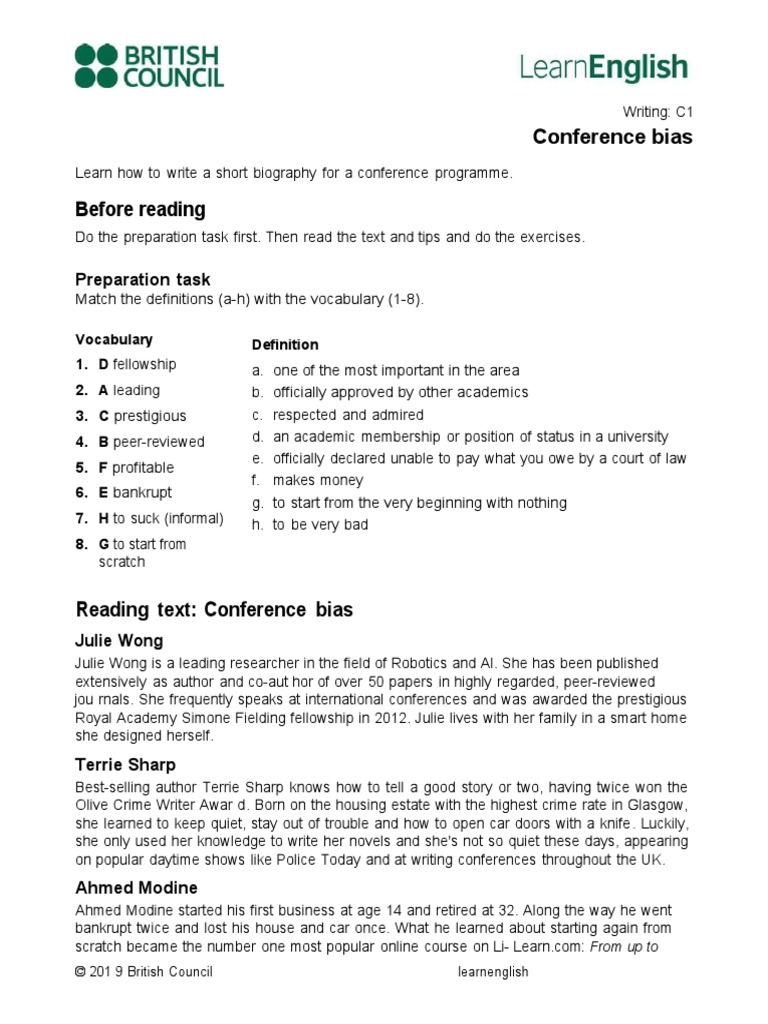 Tugas Conference Bios Aryaduta | PDF | Communication | Cognition