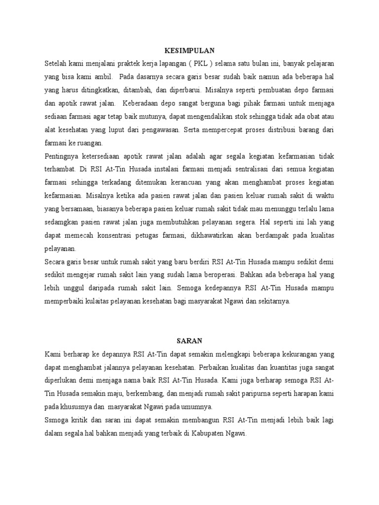 Kesimpulan Saran | PDF | Bisnis