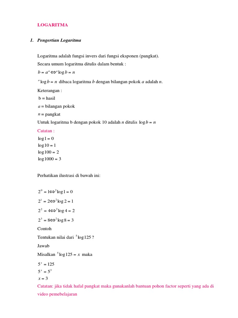 Logaritma | PDF