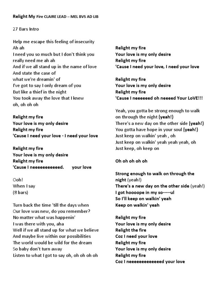 Relight My Fire | PDF