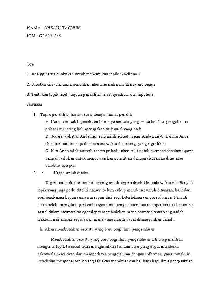 Ahsani Taqwim - Ga221045 | PDF | Sains & Matematika