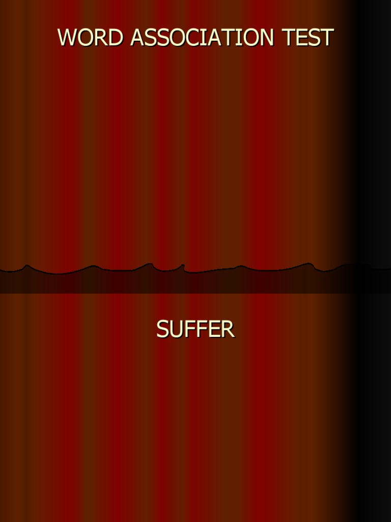 Word Association Test 1 | PDF