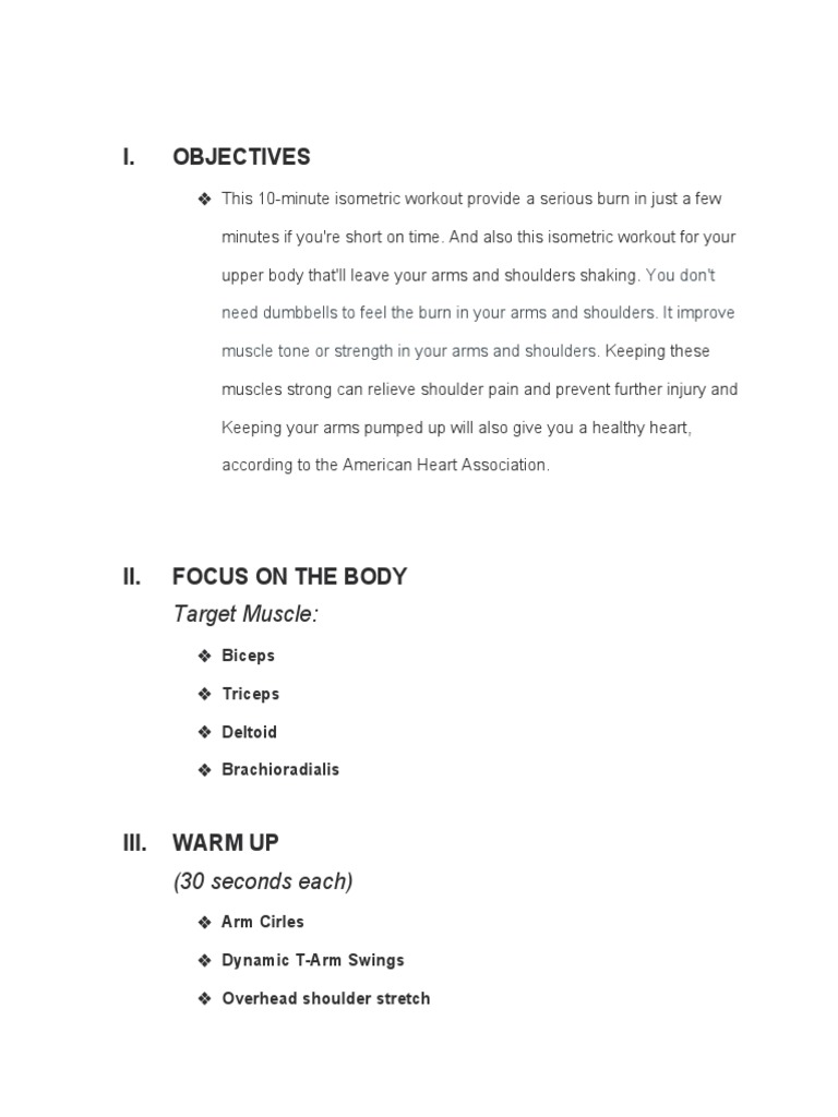 A 10-Minute Isometric Upper Body Workout Targeting Biceps, Triceps ...