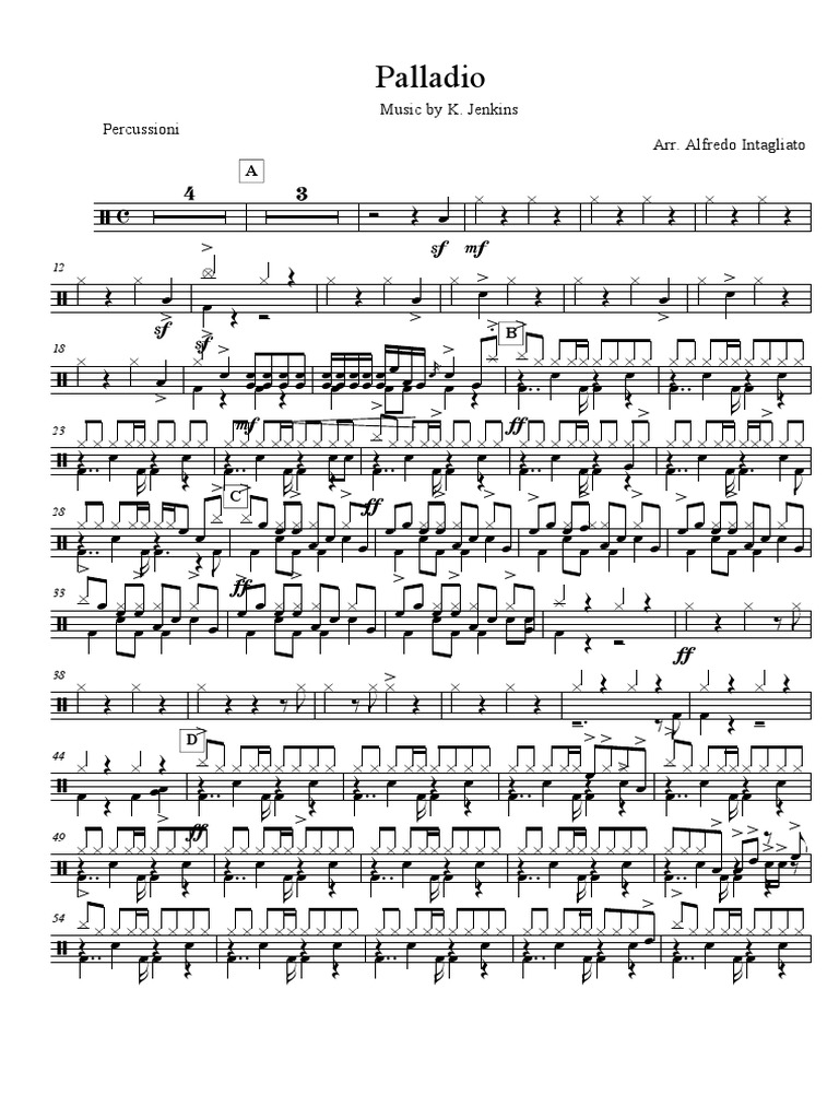 Palladio - Batteria e Percussioni | PDF