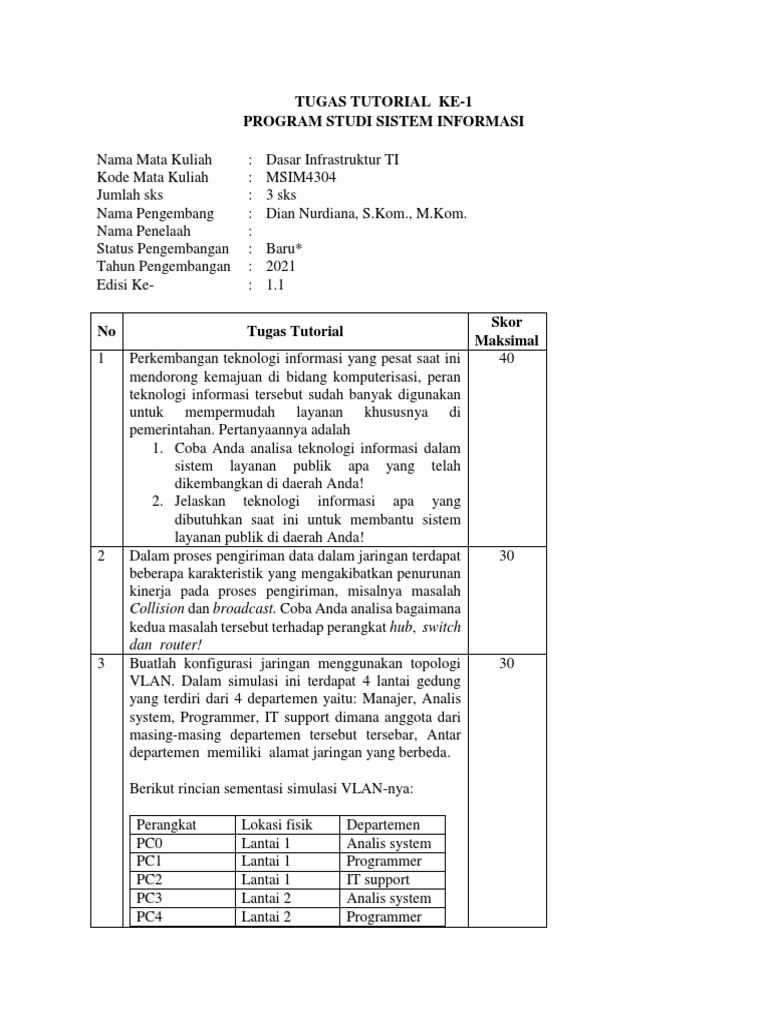 Tugas Tutorial Ke 1 Msim4304 | PDF