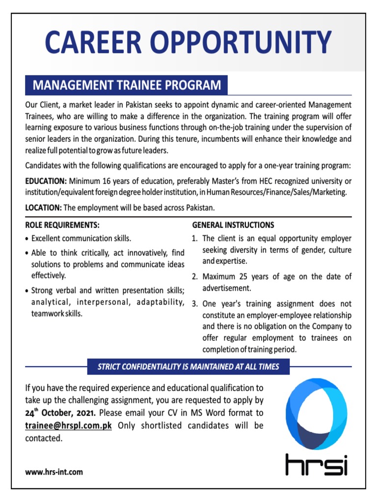 Management Trainee Program | PDF