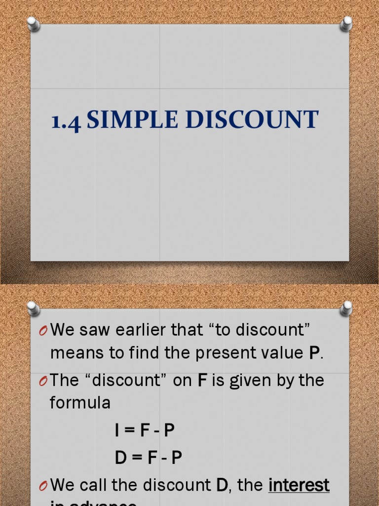 7c Simple Discount | PDF | Finance & Money Management