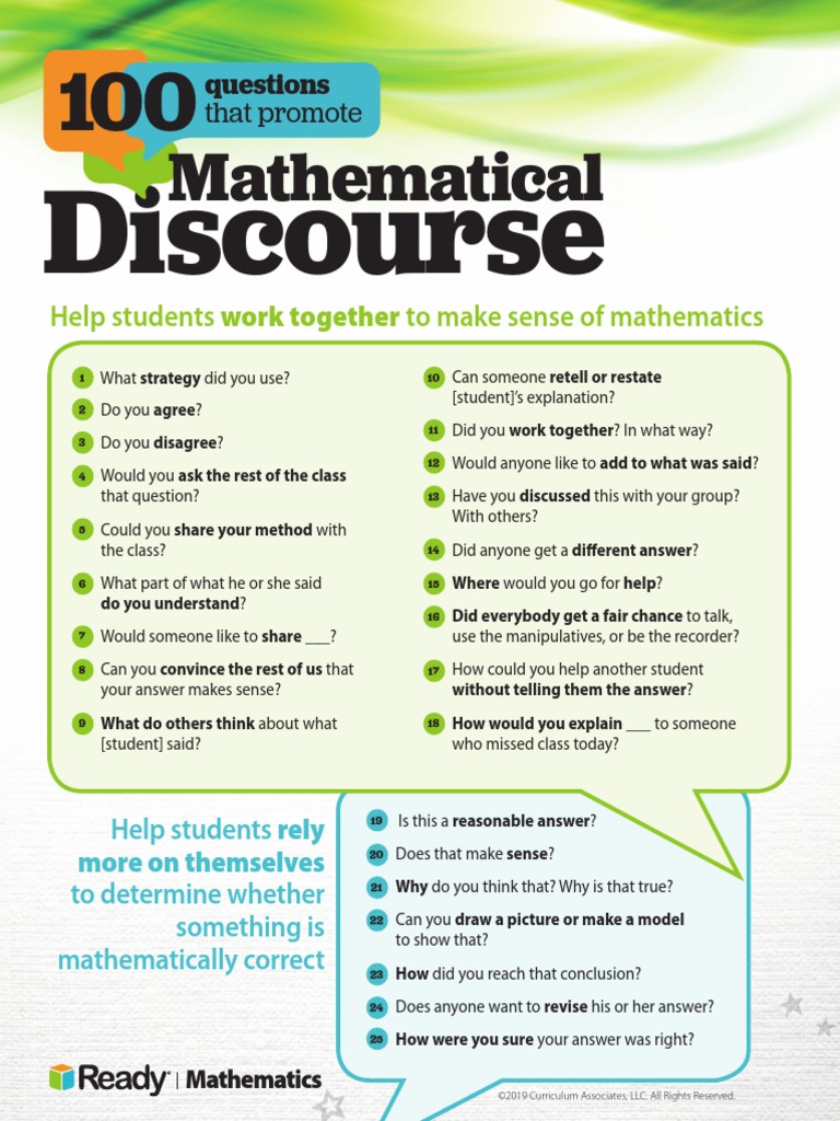 Ready Mathematics 100 Mathematics Discourse Questions 2019 | PDF ...
