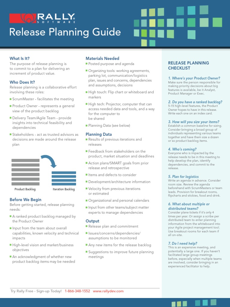 Release Planning Guide: What Is It? Materials Needed Release Planning ...