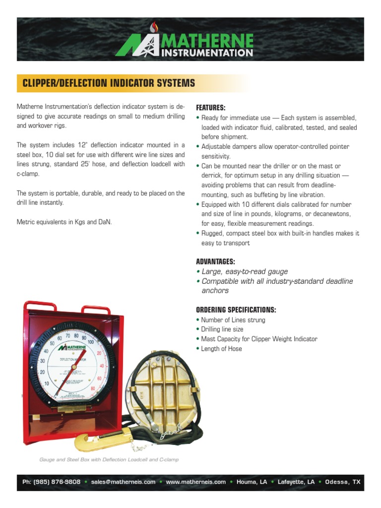 Clipper Deflection Indicator Systems Brochure Matherne 9 - 2020 | PDF ...